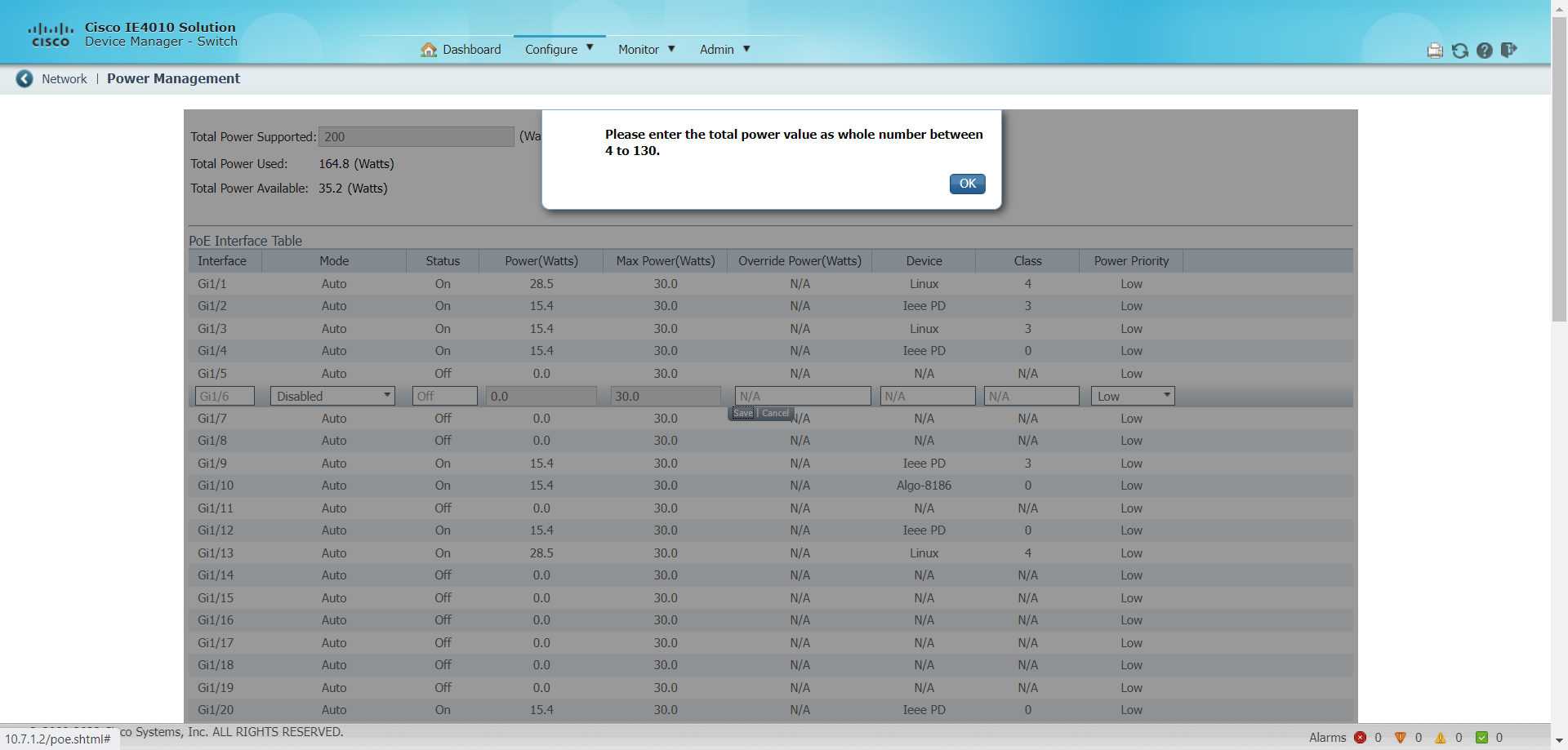 Solved: IE Switch Device Manager (Web GUI): Power Management ... Solved: IE Switch Device Manager (Web GUI): Power Management ...